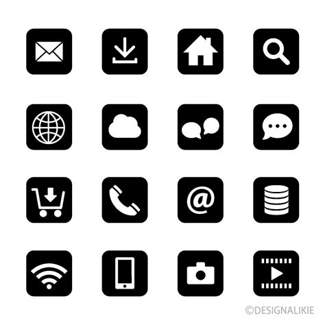 Webアイコン（四角）イラストのフリー素材｜イラストイメージ