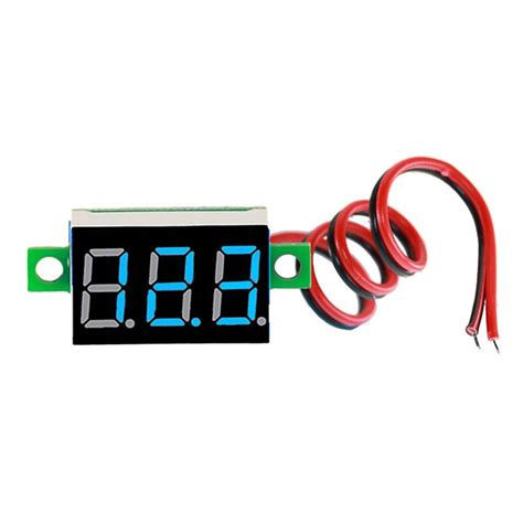 Inch Led Digital Line Dc Voltage Table Red Blue Green Dc V Voltmeter Walmart Com