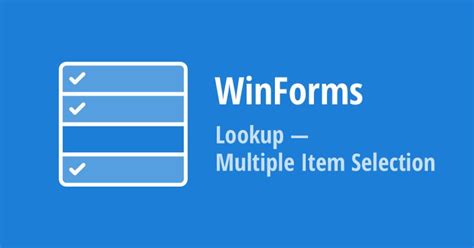 Bogdan Kharchenko On Linkedin Winforms Lookup — Multiple Item