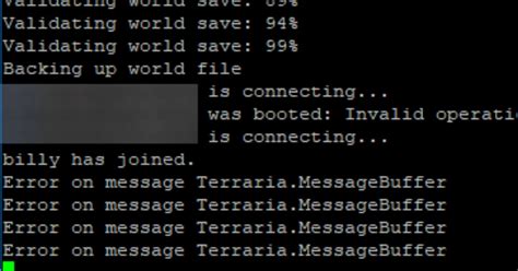 Terraria Invalid Operation At This State Potential Causes Of The Error