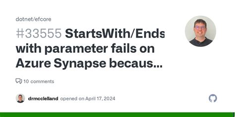 Startswithendswithcontains With Parameter Fails On Azure Synapse Because Escape Isnt