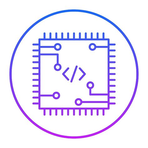 premium vector code processor vector illustration