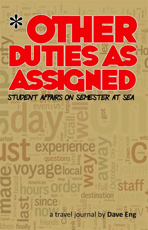 Other Duties As Assigned Student Affairs On Semester At Sea Added A
