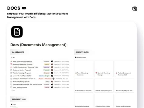Notion Docs Free Notion Document Management Best Notion Templates For Everyone And Everything