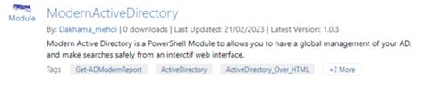 Modern Active Directory An Update To Pshtml Ad Report The Lazy
