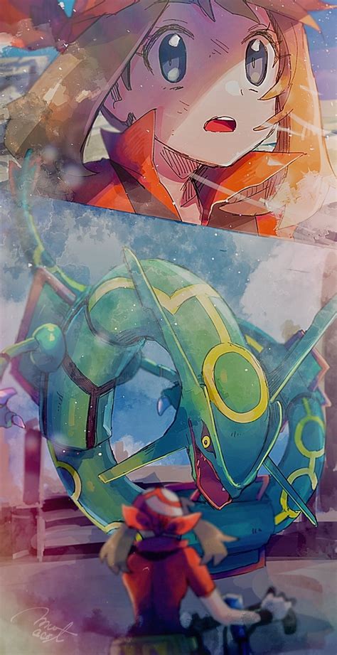 May And Rayquaza Pokemon And 2 More Drawn By Hanenbo Danbooru