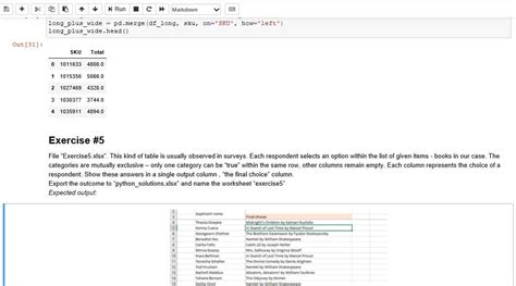 Excel Exercises Solved With Python Etsy UK