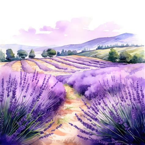 Lavender Fields Stock Illustration Illustration Of Fields 328679573