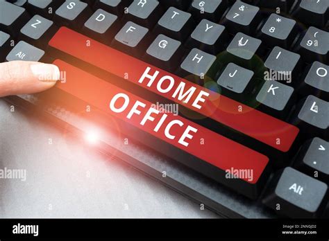 Sign Displaying Home Office Business Idea Space Designated In A Person
