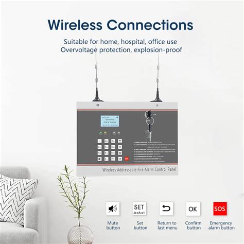 Wireless Addressable Fire Alarm Control Panel Fire Alarm Systems Alarm System Home Wireless