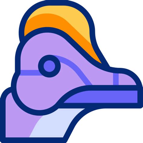 Cryolophosaurus Basic Accent Lineal Color Icon