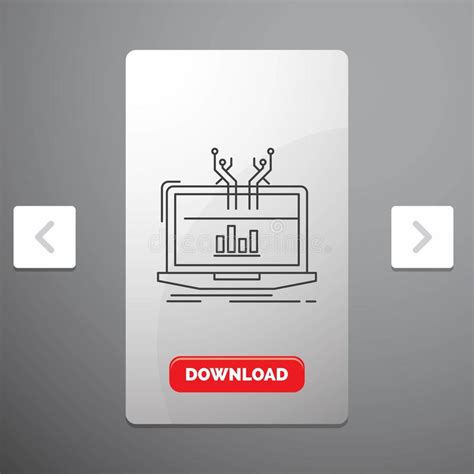 Analysis Analytical Management Online Platform Line Icon In Carousal Pagination Slider