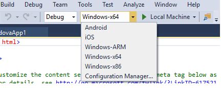 Universal Windows Platform App Development Using Cordova In Visual Studio