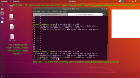 networking access internal network like ssh via openvpn