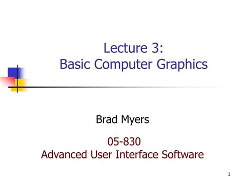 Ppt Lecture 3 Basic Computer Graphics Powerpoint Presentation Free