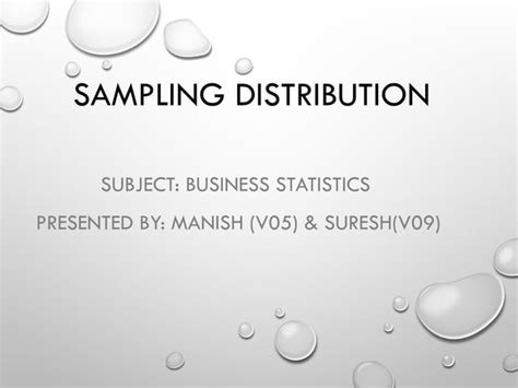 Sampling Distributions Sampling Distributions Ppt
