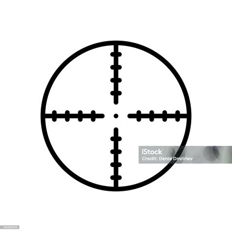 조준 벡터 아이콘입니다 스나이퍼 기호 비즈니스 목표 모바일 응용 프로그램 웹 디자인 게임 흰색 배경에 격리 된 간단한 스타일의 벡터 기호 개념에 대한 스톡 벡터 아트 및