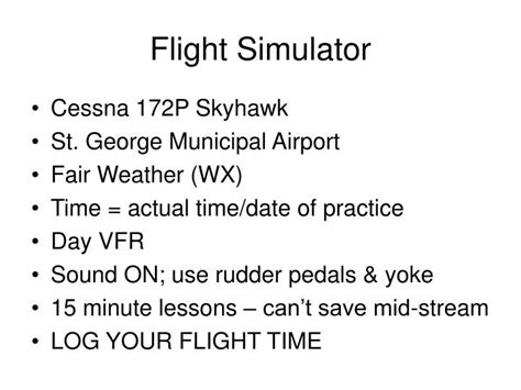 PPT Flight Simulator PowerPoint Presentation Free Download ID 4108555