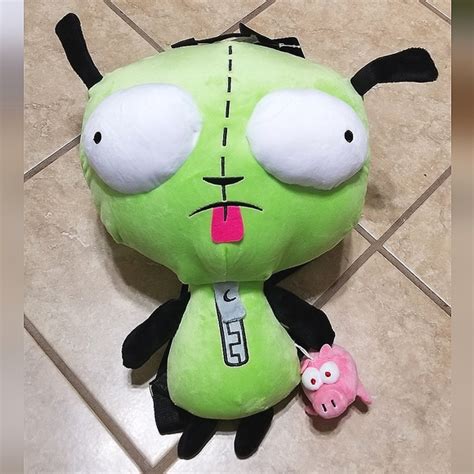 Bioworld Bags Nickelodeon Invader Zim Gir With Piggy 5 Inch Plush