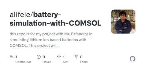 Github Alifelebattery Simulation With Comsol This Repo Is For My