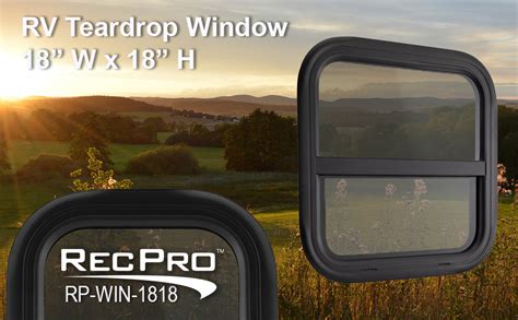 Rv Window Teardrop 18 W X 18 H With Trim Recpro