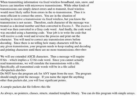 Solved Binary Encoding Schemes When Transmitting