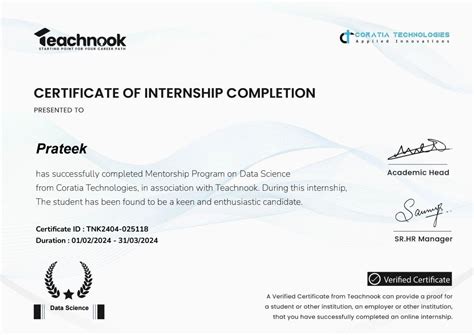 Prateek Singh On Linkedin Datascience Internship Teachnook