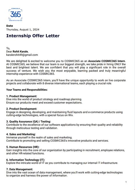 Rohit Karale On Linkedin Cosmic365 Internship