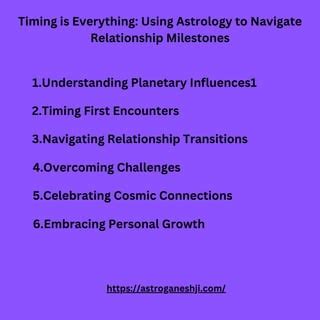 Timing Is Everything Using Astrology To Navigate Relationship Milestones PDF