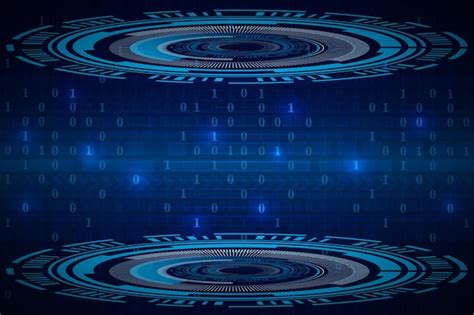 Premium Vector Circle Technology With Binary Code Background