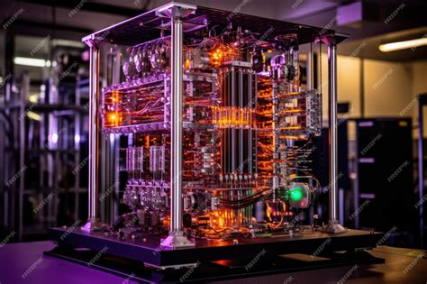Premium Ai Image Quantum Computing Setup For Ai Development Created