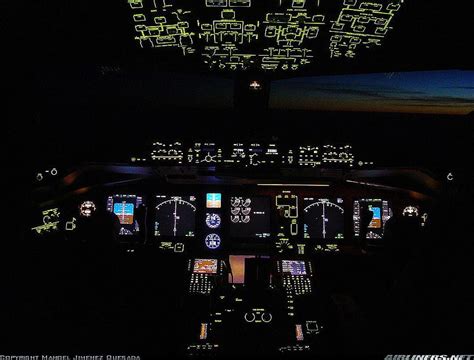 Boeing 777 Cockpit Night B777 Night Hd Wallpaper Pxfuel