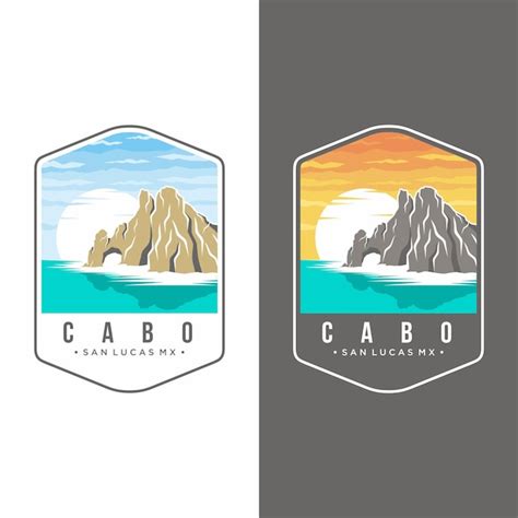 Premium Vector Illustration Of The Cabo San Lucas Emblem Patch Logo