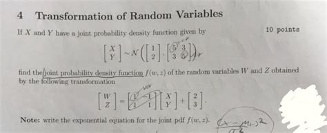 Solved Transformation Of Random Variables If X And Y Have Chegg