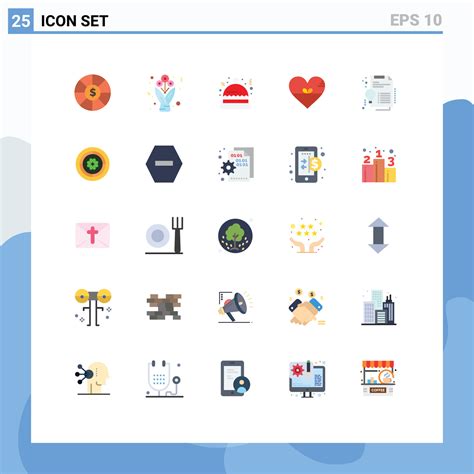 Stock Vector Icon Pack Of 25 Line Signs And Symbols For Invention Certificate Hat T Favorite