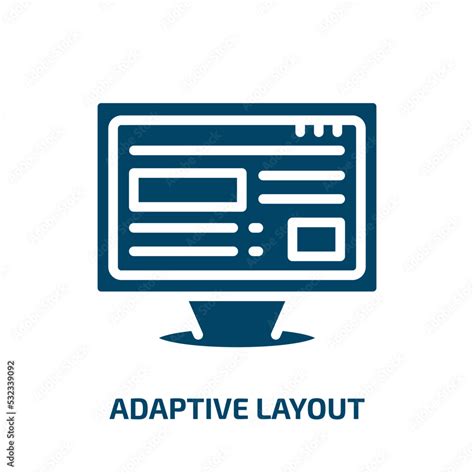 Adaptive Layout Icon From Programming Collection Filled Adaptive Layout Layout Process Glyph