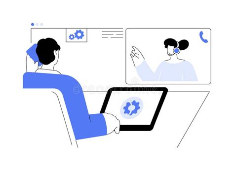 Calling Support Specialist Abstract Concept Vector Illustration Stock