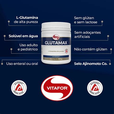Glutamax L Glutamina 300g Vitafor Whey Store Suplementos