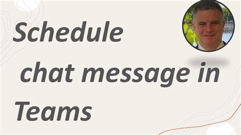 schedule chat message in microsoft teams