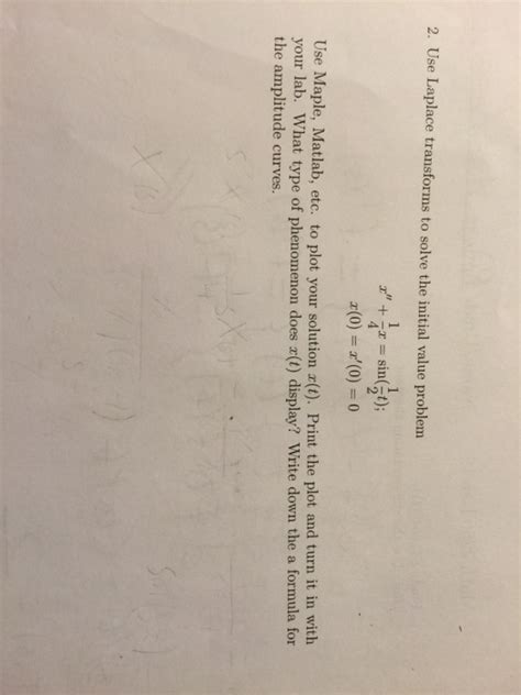 solved use laplace transforms to solve the initial value