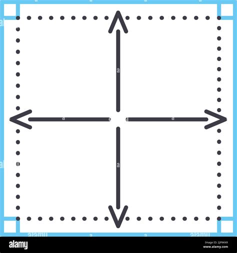 Scaling Tool Line Icon Outline Symbol Vector Illustration Concept