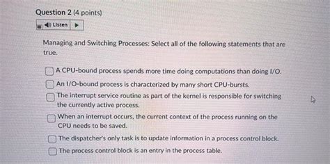 solved schedulers select all of the following statements