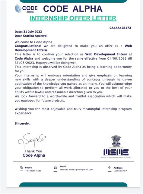 kratika agarwal on linkedin intern codealpha codealphainternship