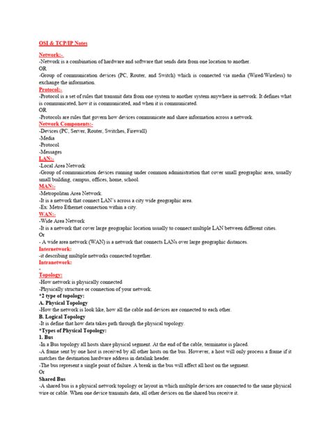 tcp ip notes pdf transmission control protocol computer network