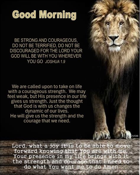 Good Morning Lion Inspirational Prayers