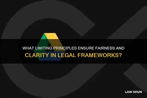 What Limiting Principles Ensure Fairness And Clarity In Legal