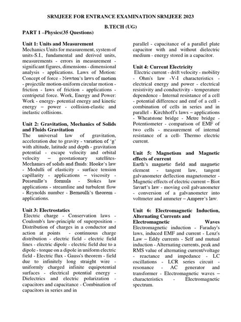 Srmjeee Syllabus Pdf Line Geometry Determinant