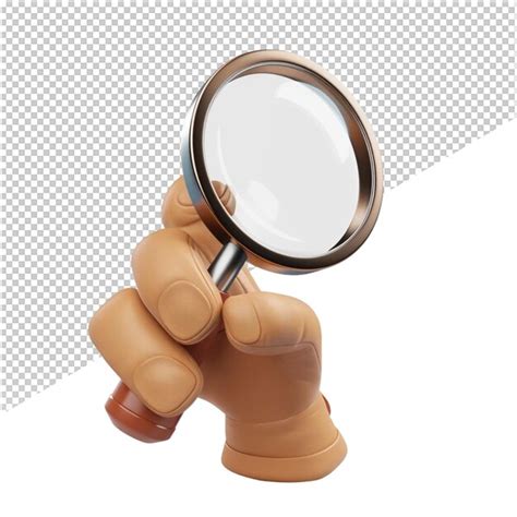 Premium Psd A Person Holding A Magnifying Glass