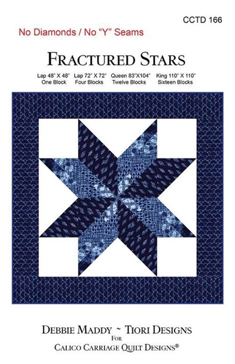 Fractured Star Quilt Pattern By Calico Carraige Diagonal Star Quilt