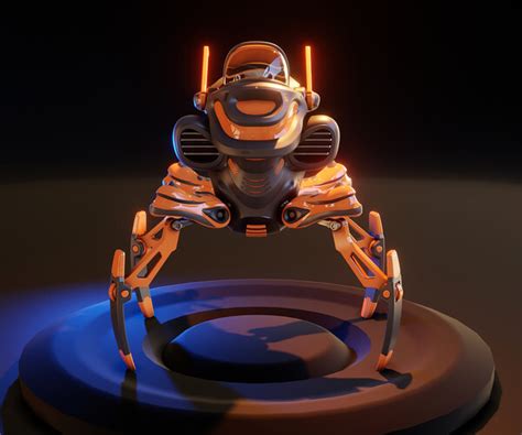 Artstation Spider Robot 2 Blender 3d Hard Surface Modeling Game Assets